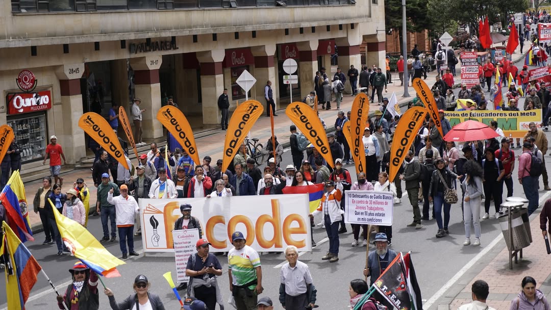 Fecode convoca marcha nacional el 7 de octubre en respaldo al pueblo ...